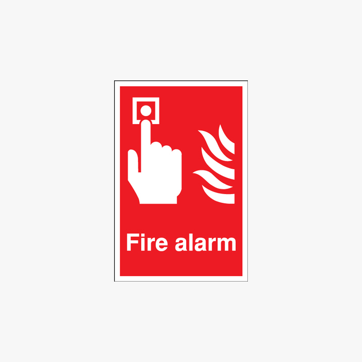 A2 Fire Alarm Self Adhesive Plastic Signs - Safety Sign UK