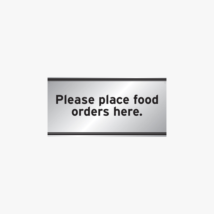 Aluminium 200x400mm Please Place Food Orders Here Signs - Safety Sign UK