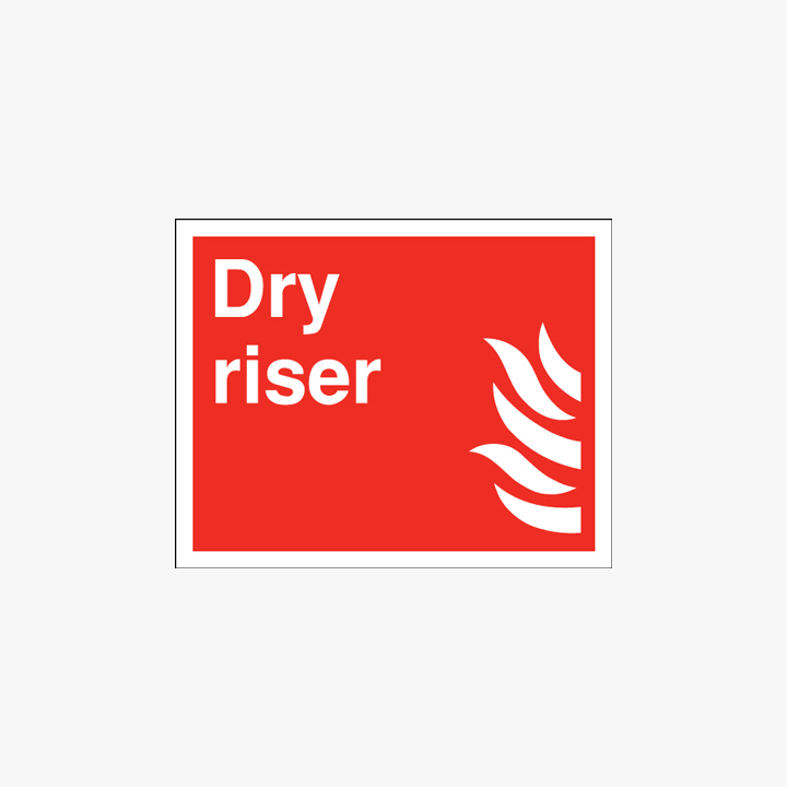 Dry Riser 200x250mm Plastic Signs - Safety Sign UK