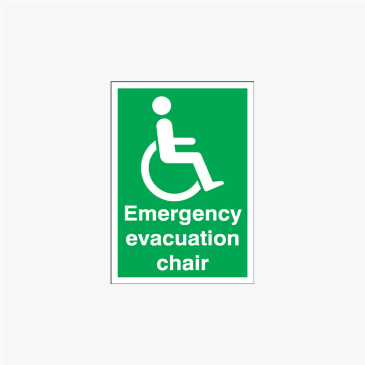 Emergency Evacuation Chair Plastic Signs A4 - Safety Sign UK