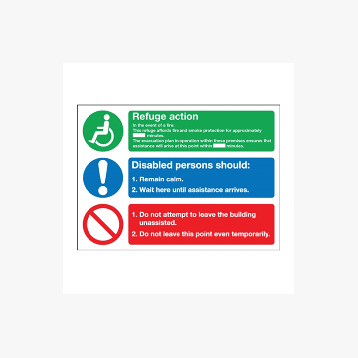 Disabled Fire Safety Evacuation Signs | Fire Safety Signs | Safety Signs UK