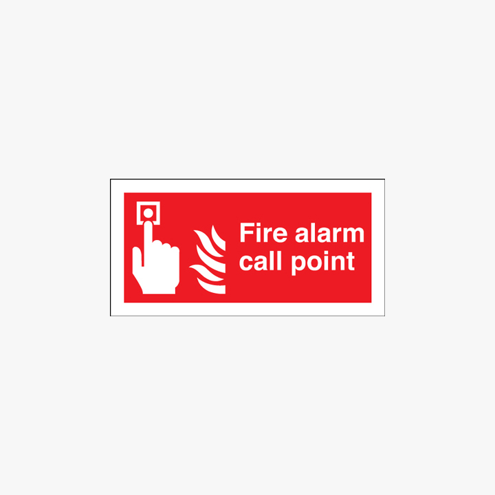 Fire Alarm Call Point Self Adhesive Signs 200 mm x 100 mm. All Safety ...
