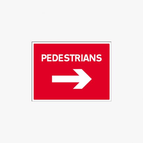 Plastic 450x600mm Pedestrians Right Traffic Sign Signs - Safety Sign UK