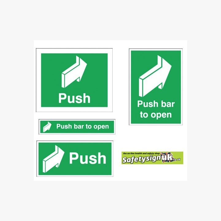 Push To Open Signs 2 - Safety Sign UK