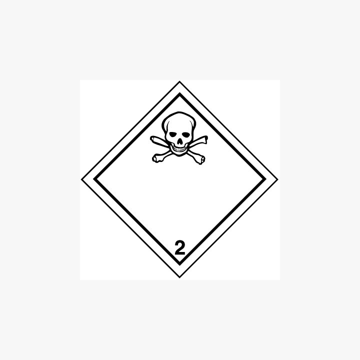 Self Adhesive 300x300mm Poisonous Gas 2 Hazard Warning Signs - Safety ...