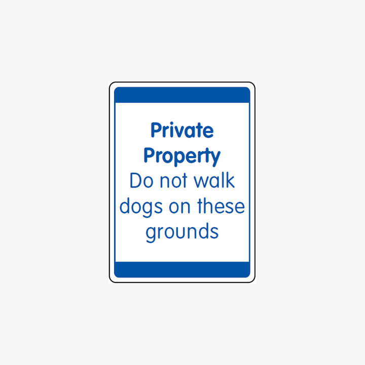 Self Adhesive 400x300mm Private Property Do Not Walk Signs - Safety Sign UK