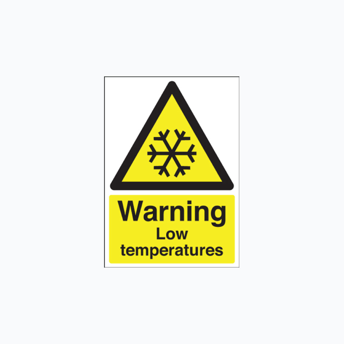 Warning Low Temperature SA Signs A1 - Safety Sign UK