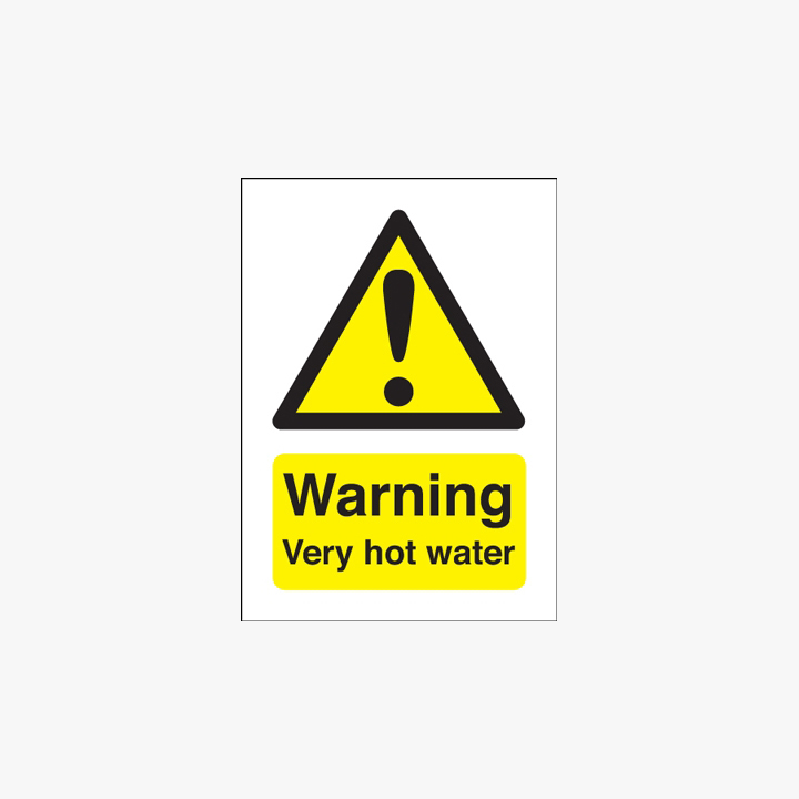 Warning Very Hot Water Signs - Safety Sign UK