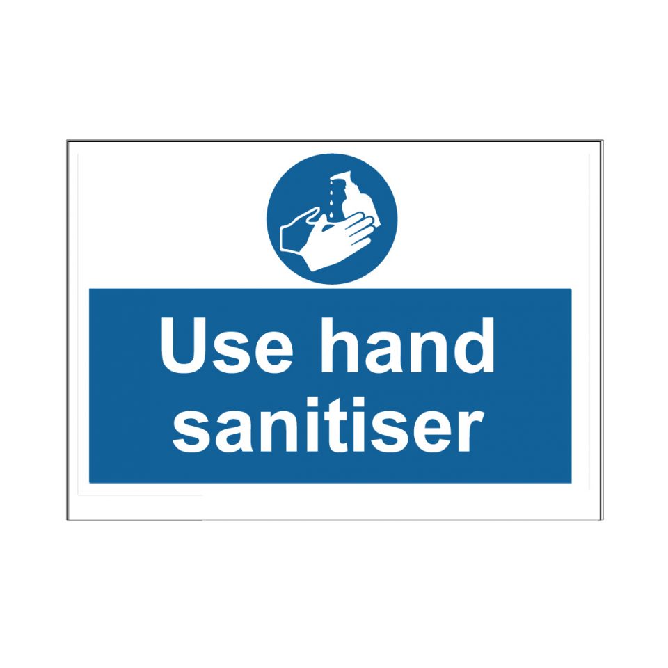 Use Hand Sanitiser Mandatory Sign from safety sign uk