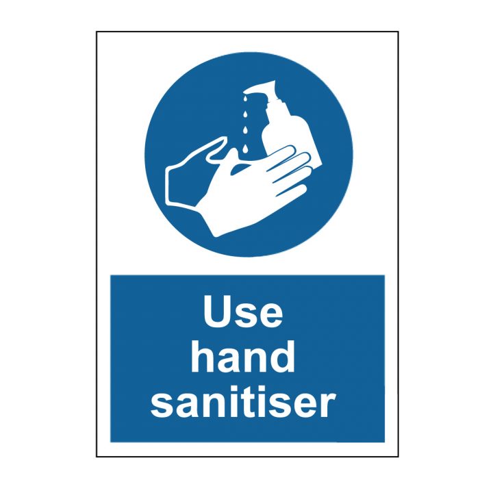 Use Hand Sanitiser Mandatory Signs from safety sign uk